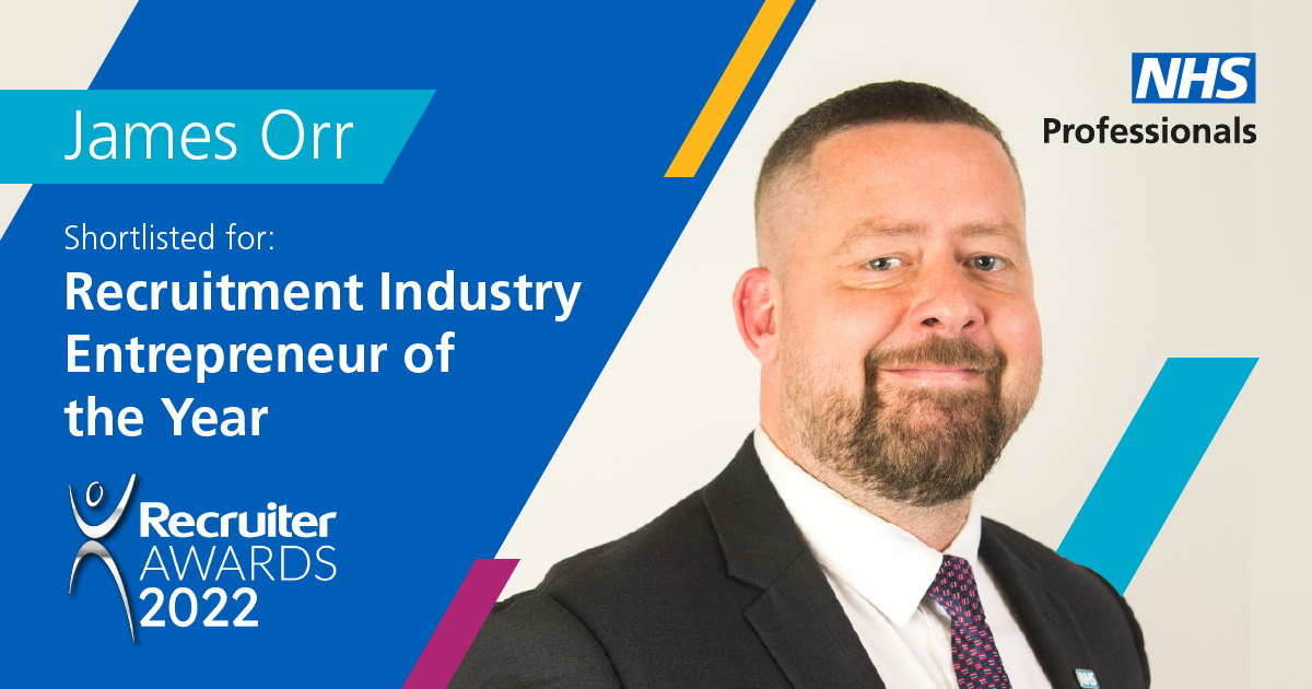 Delight at prestigious award nomination for James Orr | NHS Professionals