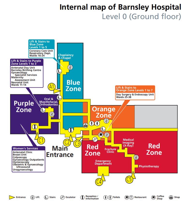 Internal and external hospital map | NHS Professionals